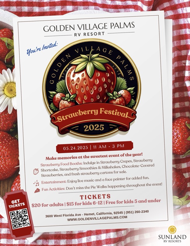 Enjoy Memorial Day Weekend at Golden Village Palms RV Resort and get a ...